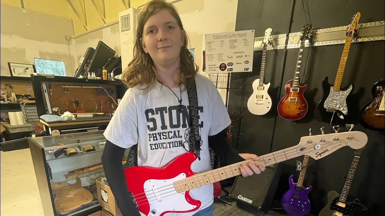 Nate Bass ( first time playing his New Bass guitar 🎸 - YouTube