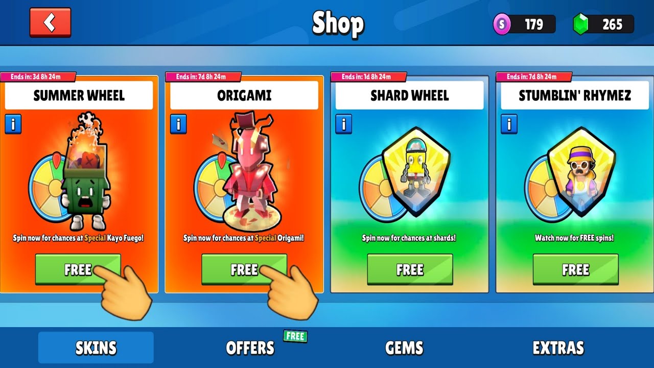 New Update ORIGAMI & STUMBLI'N RHYMEZ Wheel - Stumble Guys - YouTube