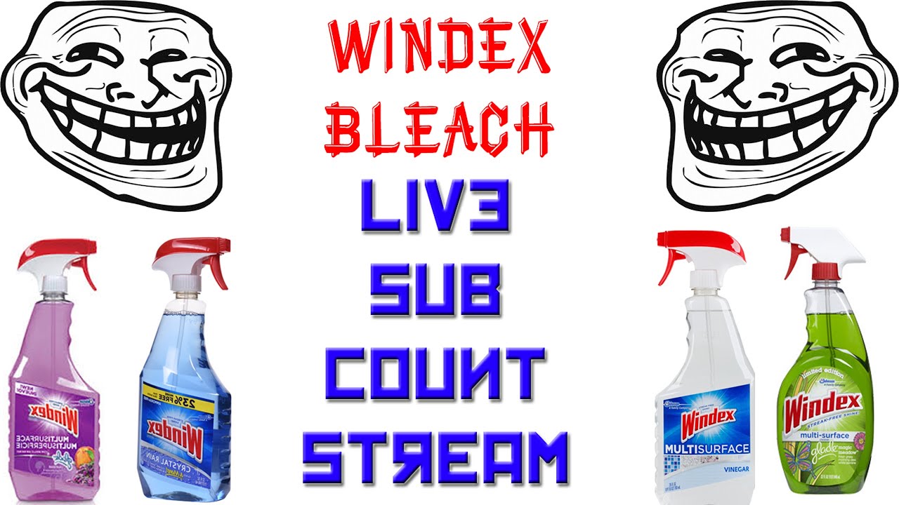 LIVE SUB COUNT // WINDEX BLEACH - YouTube