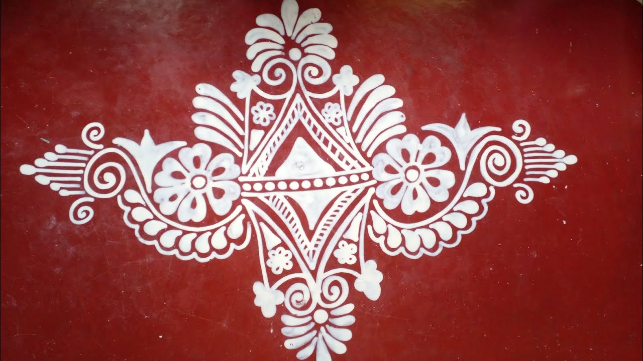 New Style Alpona Design ||Unique Alpona Design ||Beautiful Alpona ...