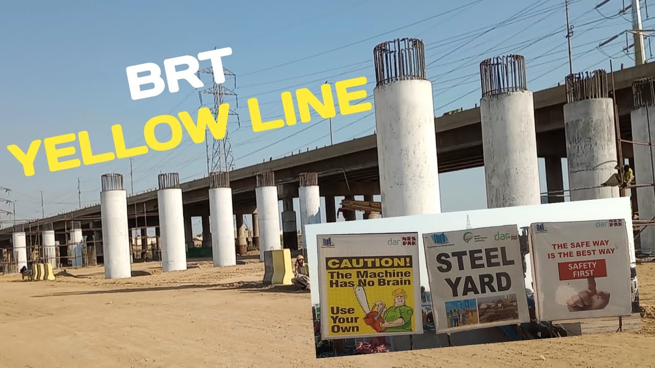 BRT YELLOW LINE PROJECT |سندھ ڈیولپمنٹ پروجیکٹ|bridge construction 🌉 🏗️ ...
