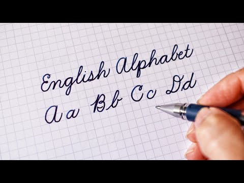 Cursive writing for beginners | How to write English Alphabet | Gel Pen