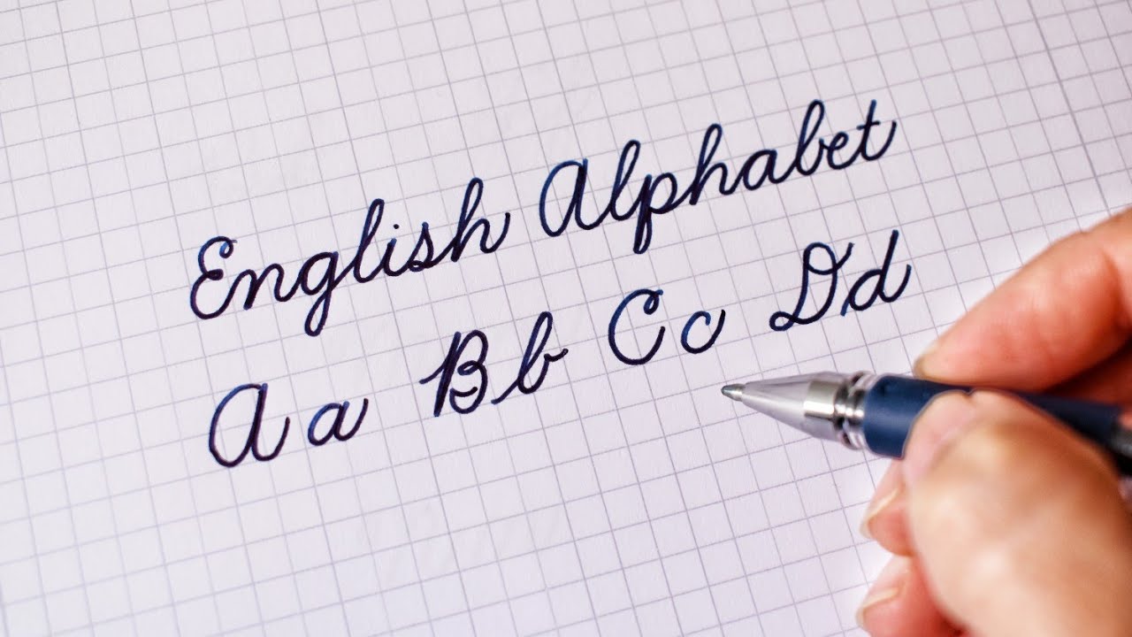 Cursive writing for beginners | How to write English Alphabet | Gel Pen ...