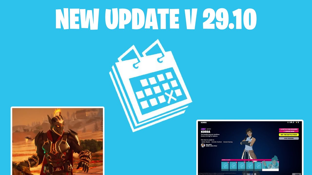 Fortnite New UPDATE v29.10 What to Expect (Nike Air Max, Avatar Korra ...