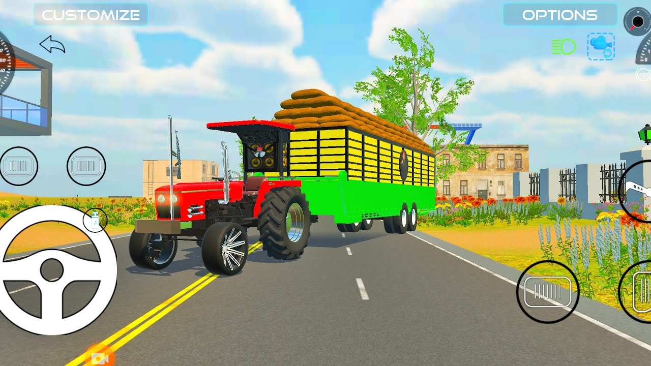 tractor wala cartoon l gadi wala cartoon l tractor video l tractor game ...