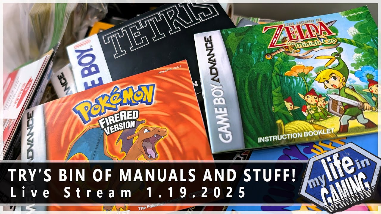 Try's Bin of Game Manuals and Paper Materials! :: LIVE STREAM - YouTube