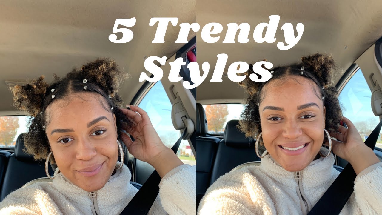 5 Trendy Natural Hairstyles on SHORT 3c/4a Hair - YouTube