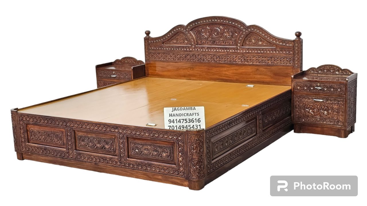 barmer carving king size bed - YouTube