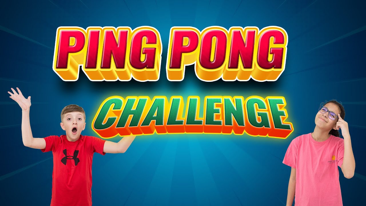 Ping Pong Challenge For Kids - Crazy Challenge For Children - YouTube