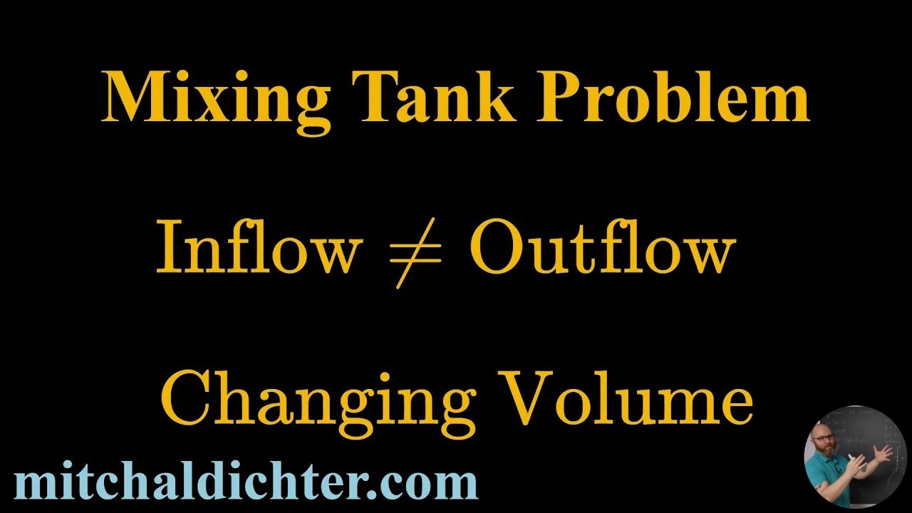 Changing Volume Mixing Tank Problem ODE - YouTube