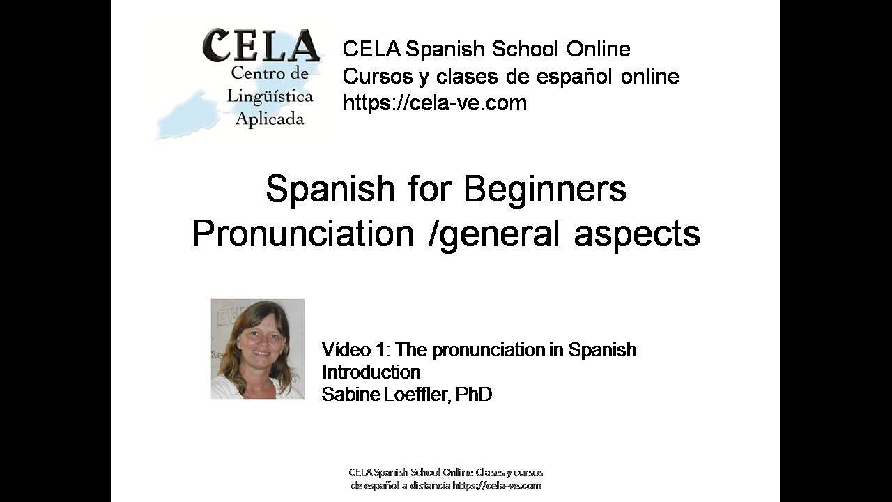 Spanish pronunciation introduction - YouTube