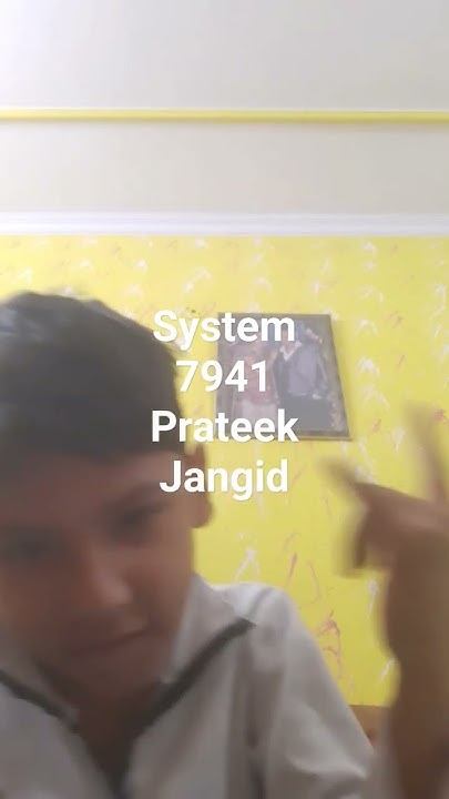 system Prateek Jangid 7941 - YouTube