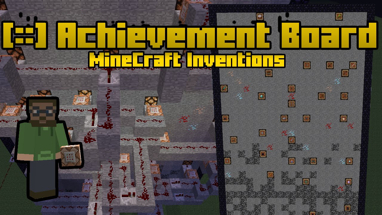 In-Game Updating Achievement Board - MineCraft Inventions - YouTube