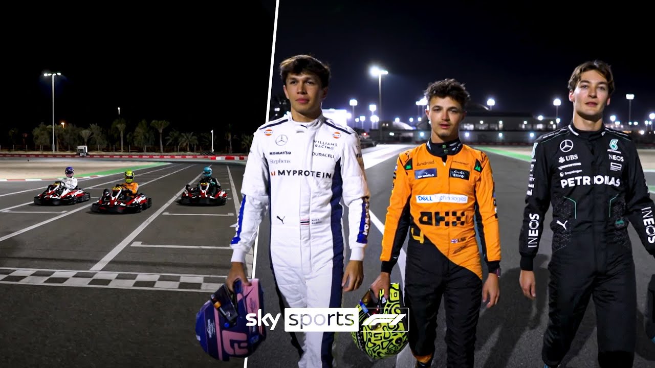 EXTENDED EDITION! Lando, George and Alex go karting AGAIN five years ...