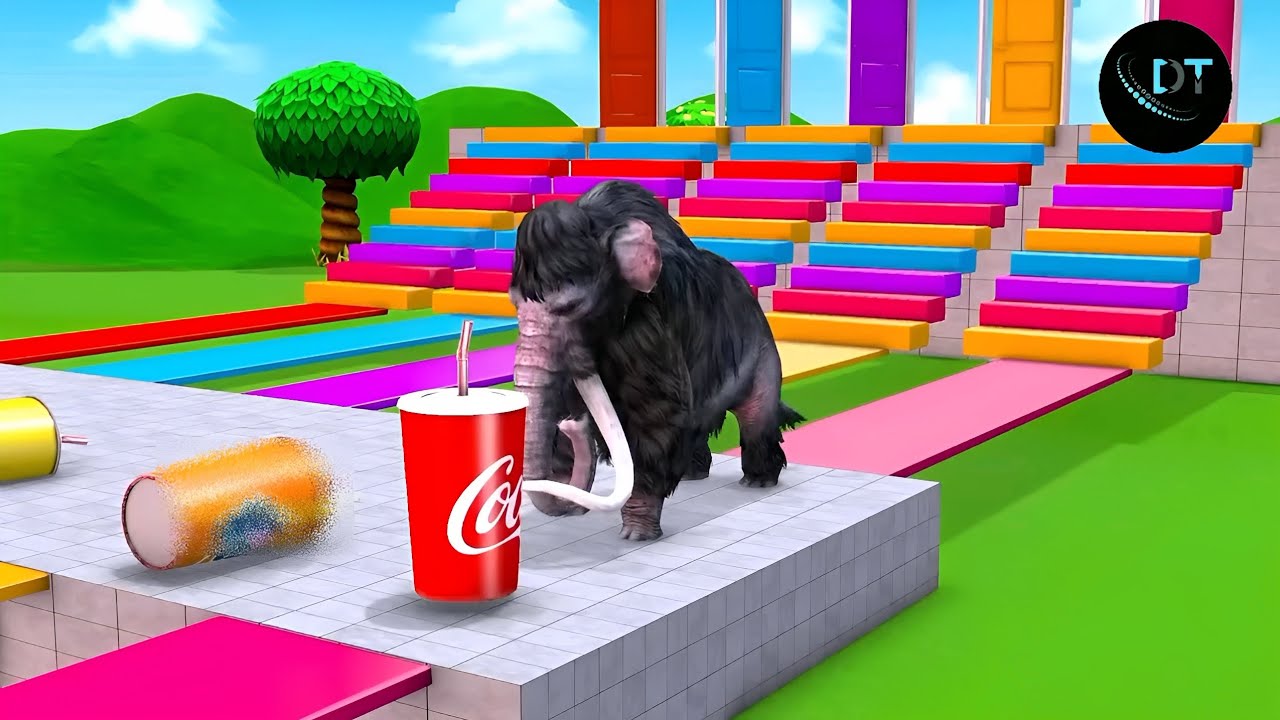 Elephant 🐘 Drinking Coca cola || Amazing Animal Animation Cartoon ...
