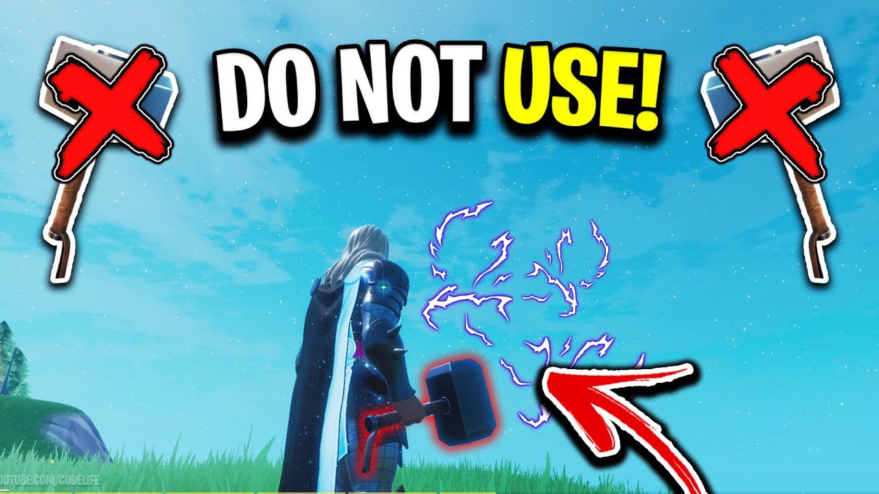 Why You Shouldn't USE The THOR HAMMER Pickaxe In Fortnite! - YouTube