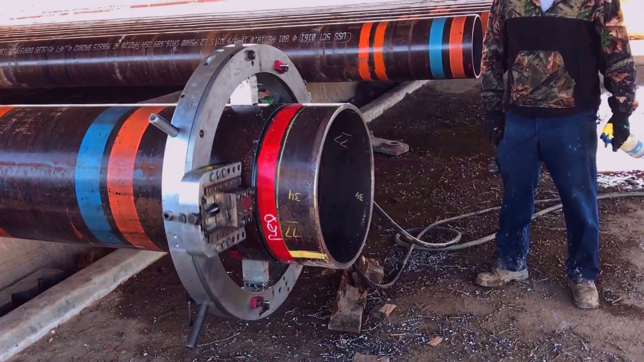 Cold Cutting 18" 104.76 Lbs (0.562" WT) Q125-HP casing - YouTube