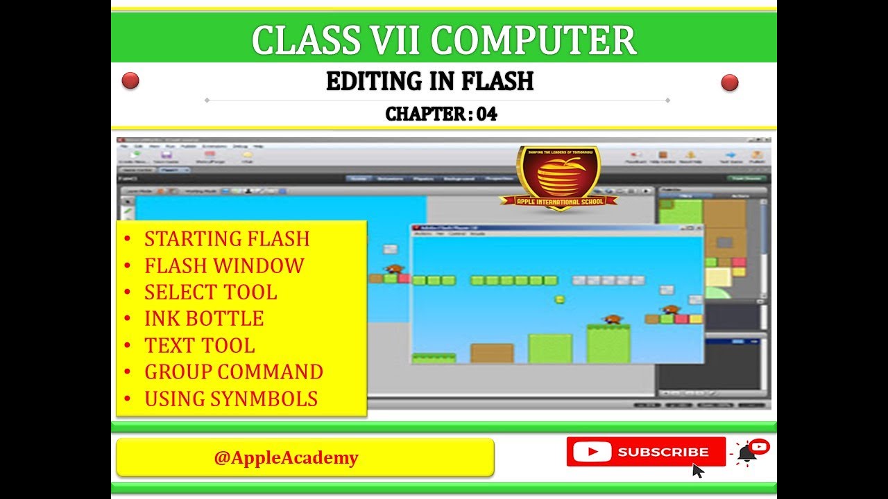 CLASS 7 COMPUTER CH 04 EDITING IN FLASH - YouTube