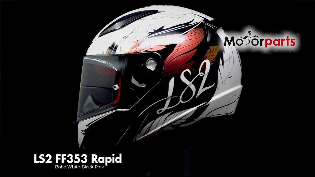 LS2 FF353 Rapid Boho White Black Pink - YouTube