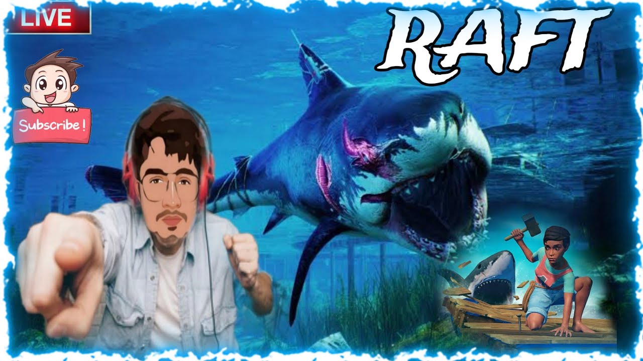 New Raft Update: SHARKS ATTACK! Building Raft to Survive (2024) #4 ...