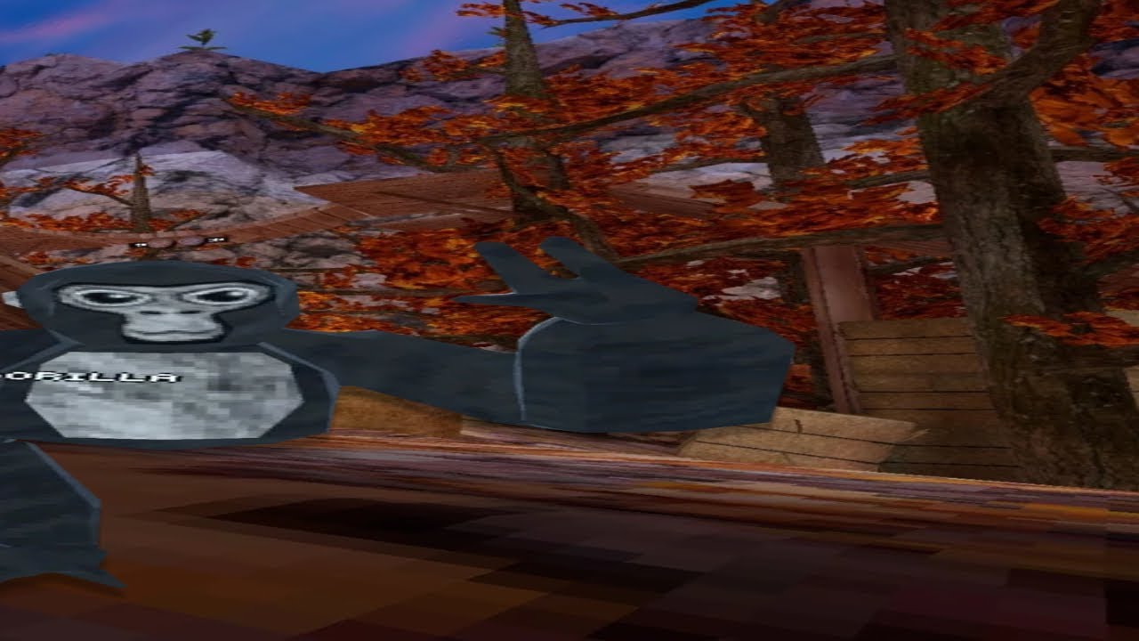 Monkey VR game goes fall mode - YouTube