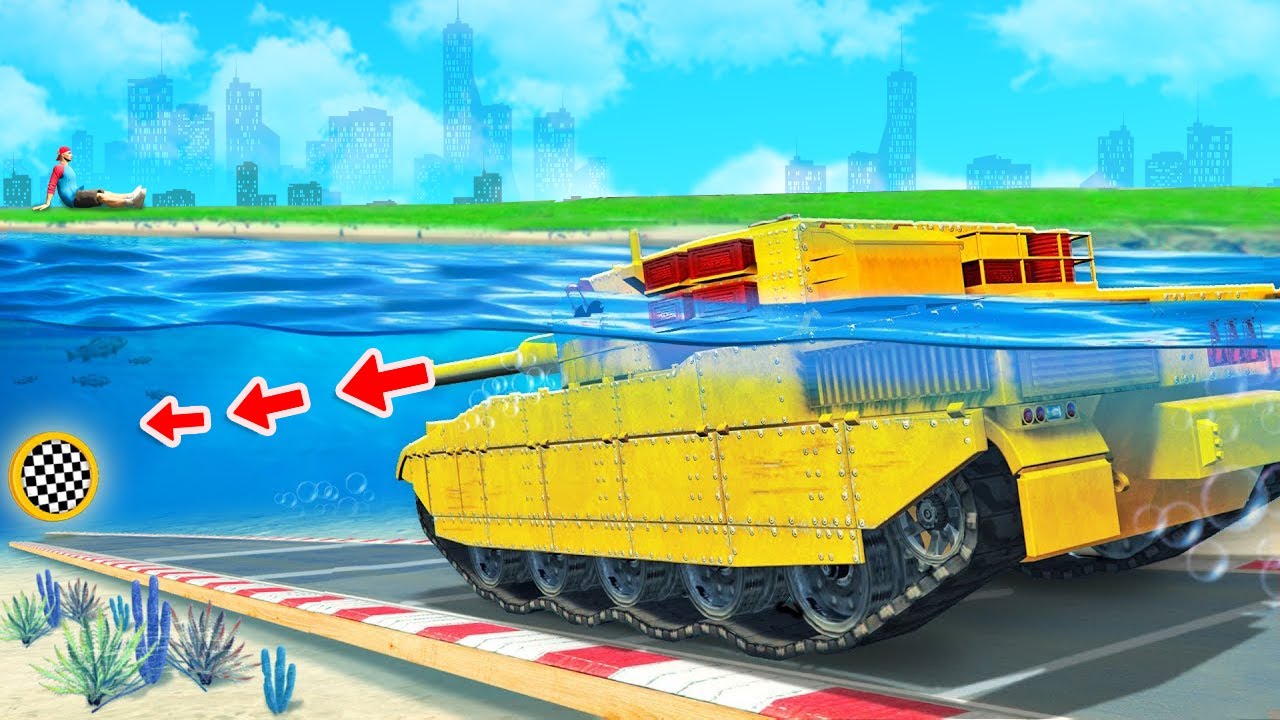 wie weit fährt ein PANZER unter WASSER in GTA 5!? - YouTube