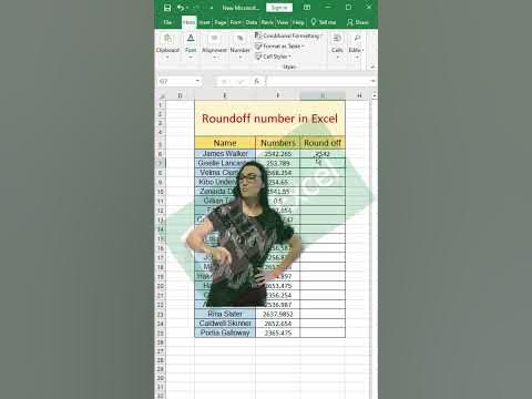 Round off number in excel || ms excel || excel shortcut #youtubeshorts #shorts #excel #msoffice ...
