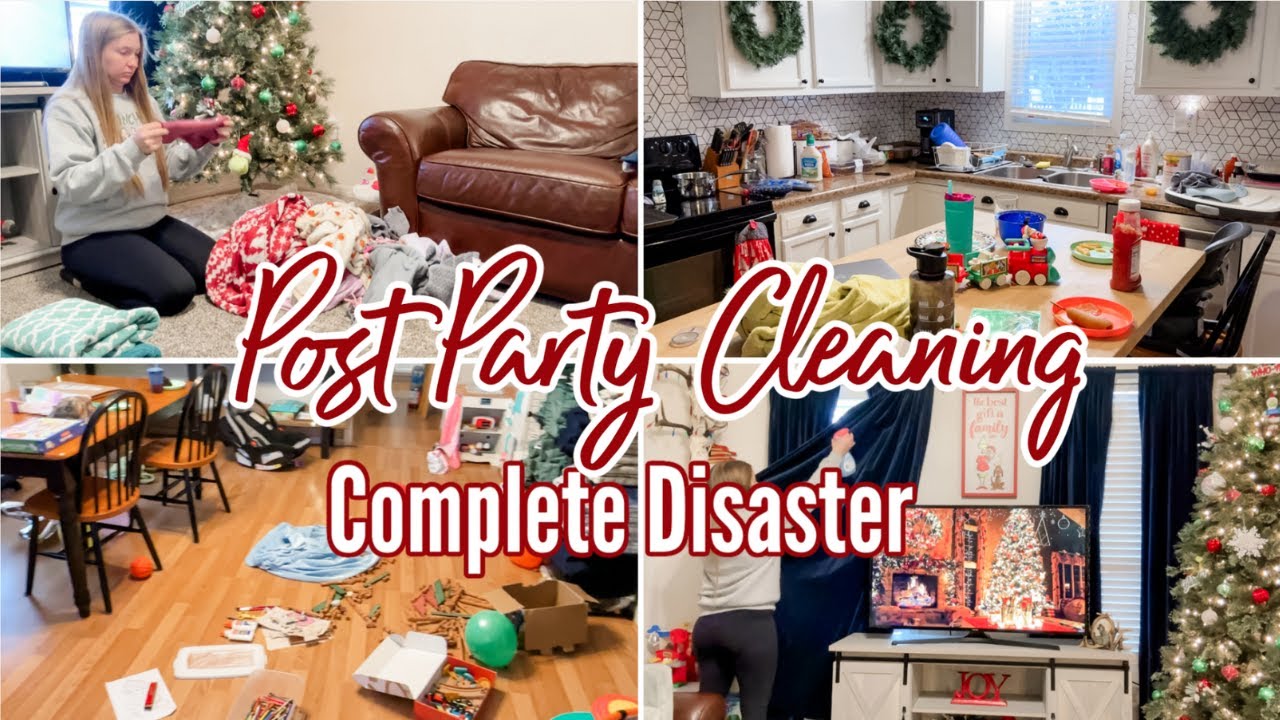 POST PARTY CLEAN UP | Complete Disaster Cleaning | Clean and Sanitize ...