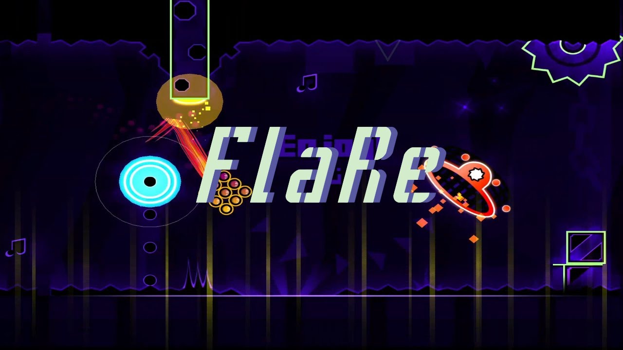 "FlaRe" by hyperfox (All Coins) | Geometry Dash 2.2 Daily #38 - YouTube