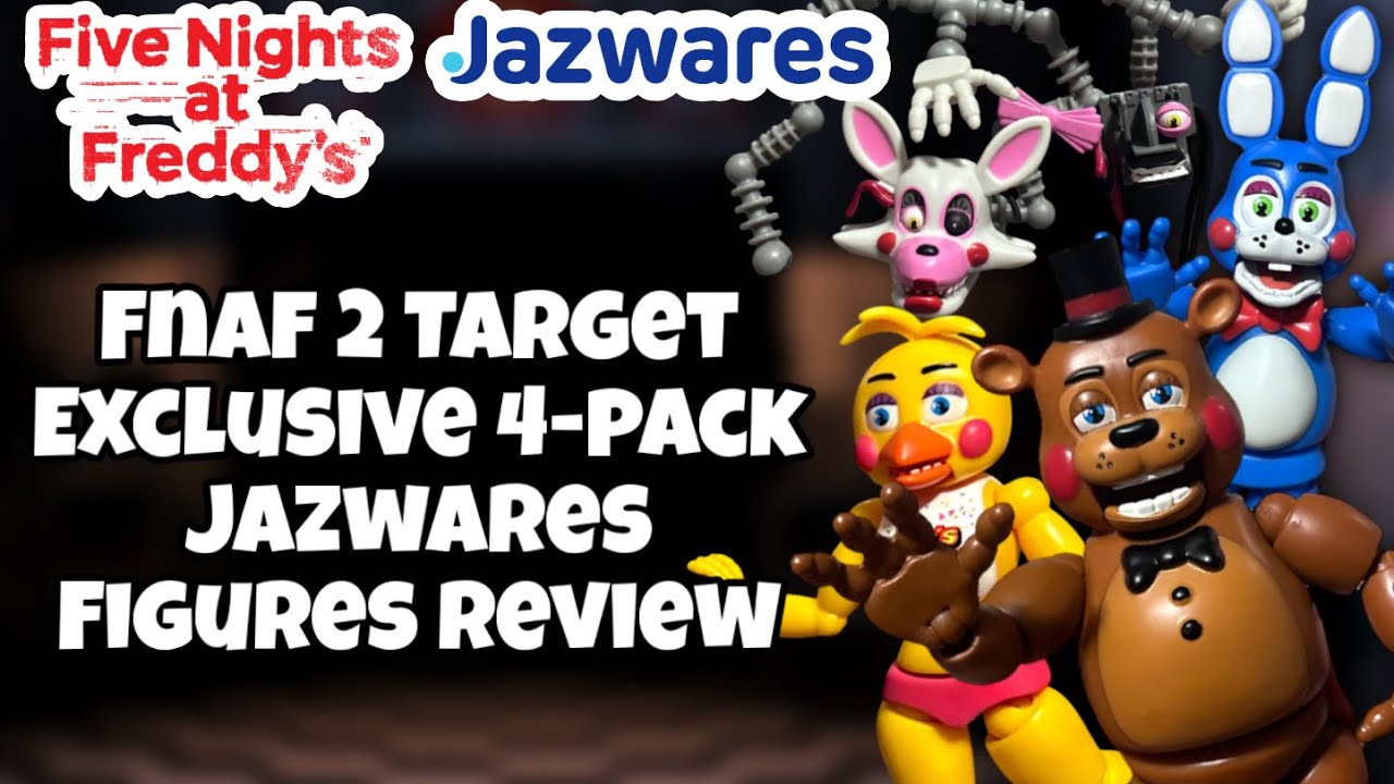 Fnaf 2 Target Exclusive 4-pack Jazwares Figures Review (Toy Freddy, Toy ...