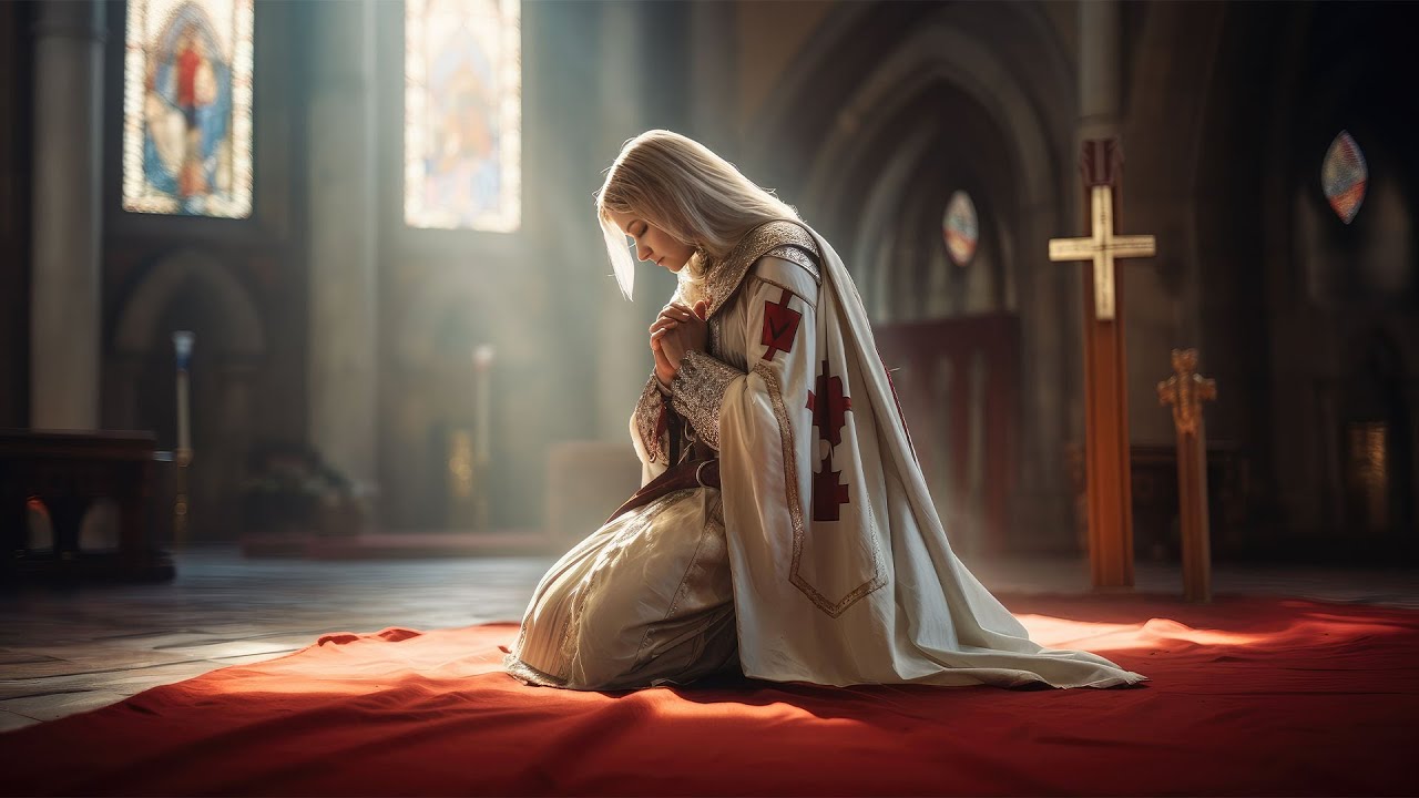 Templar Knight Nun | Catholic Bible Music | Praying In Church | Choir ...