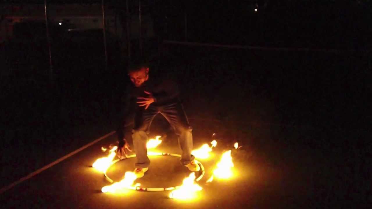 fire hooping for the first time - YouTube