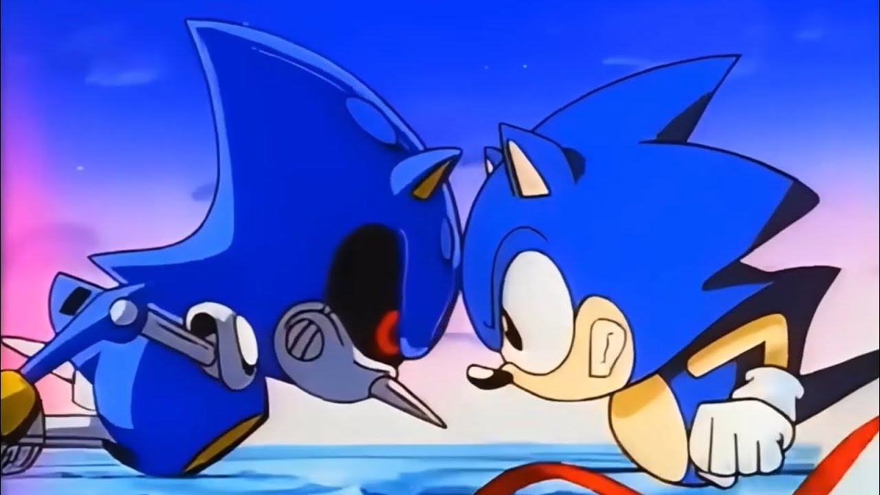 Sonic OVA (1996) | Sonic vs Metal Sonic 2nd Fight - YouTube