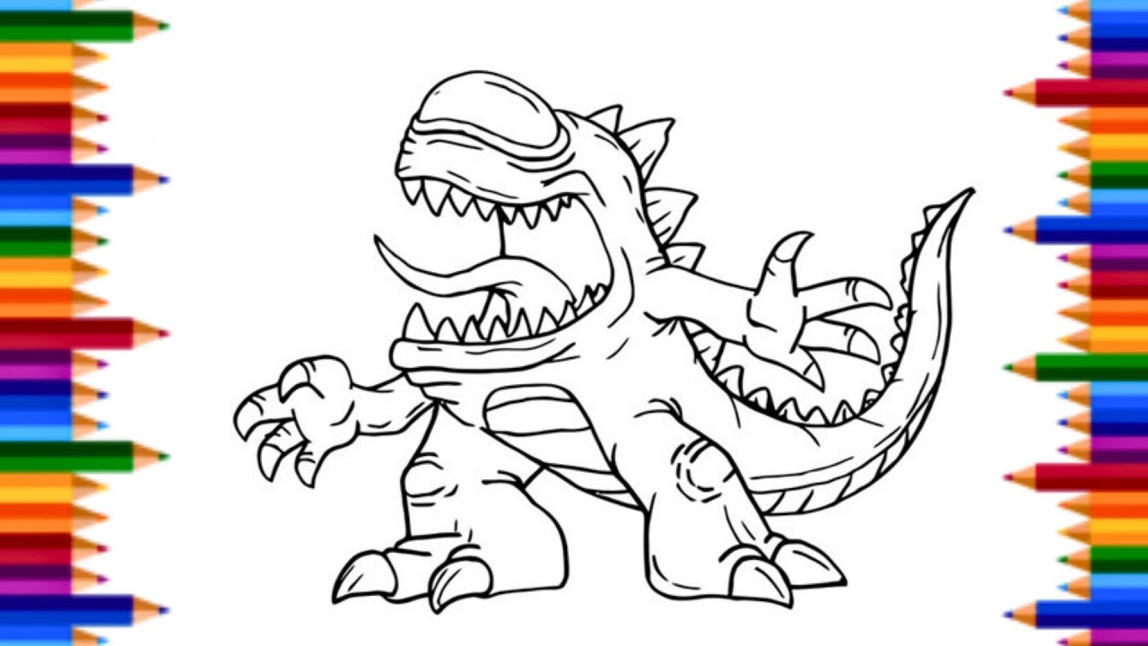 Among Us Godzilla Monster - Coloring Page - YouTube
