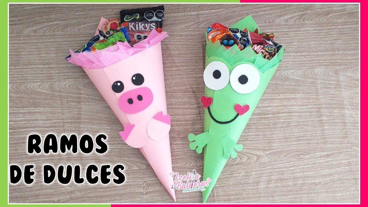 Ramo de Dulces de Animalitos - Ramos de Dulces SUPER BONITOS y fáciles ...