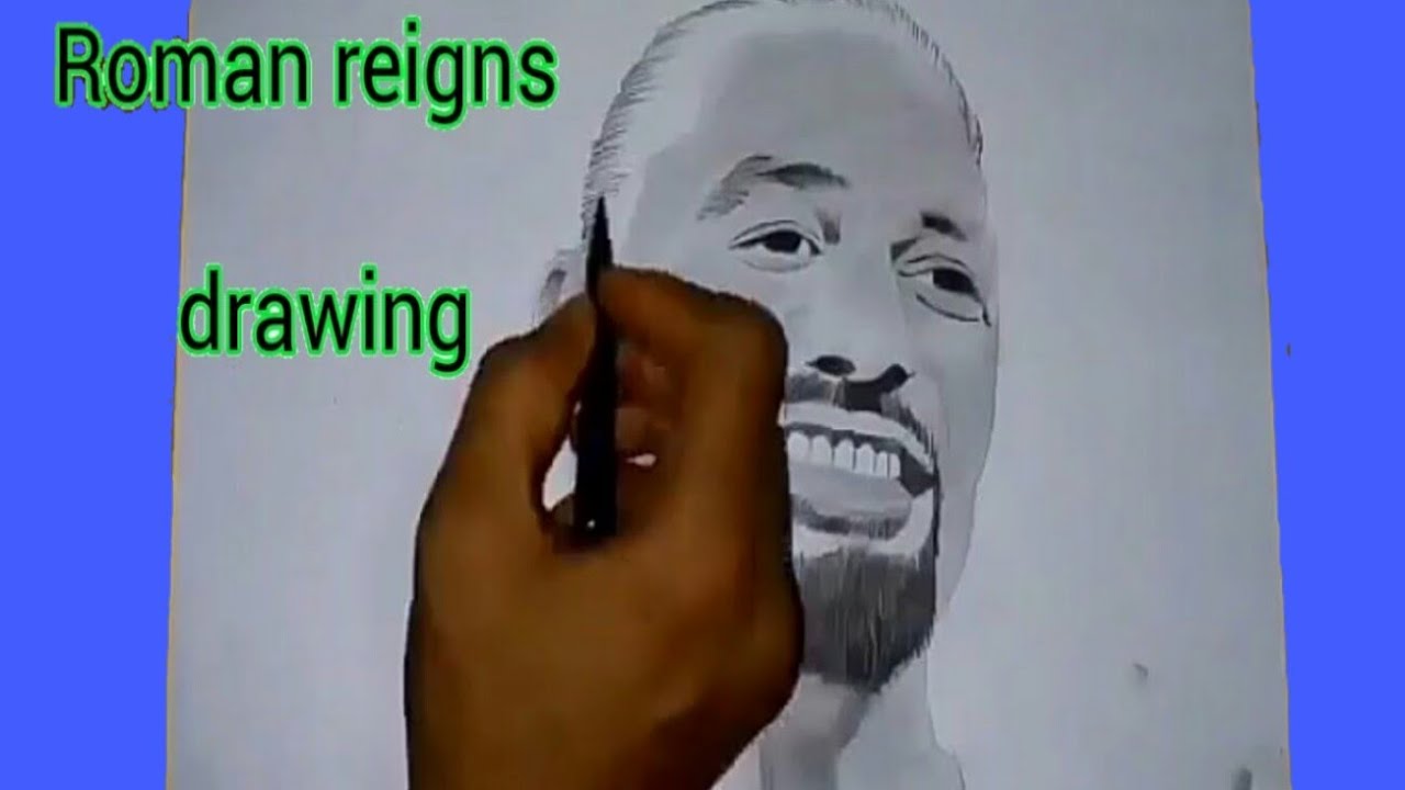 How to Draw Roman reigns / easy drawing step by step - YouTube