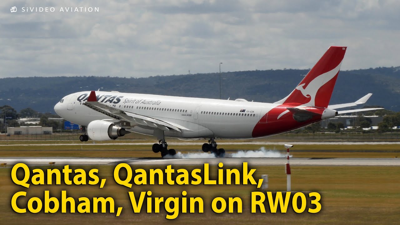Qantas, QantasLink, Cobham and Virgin Regional arriving and departing ...