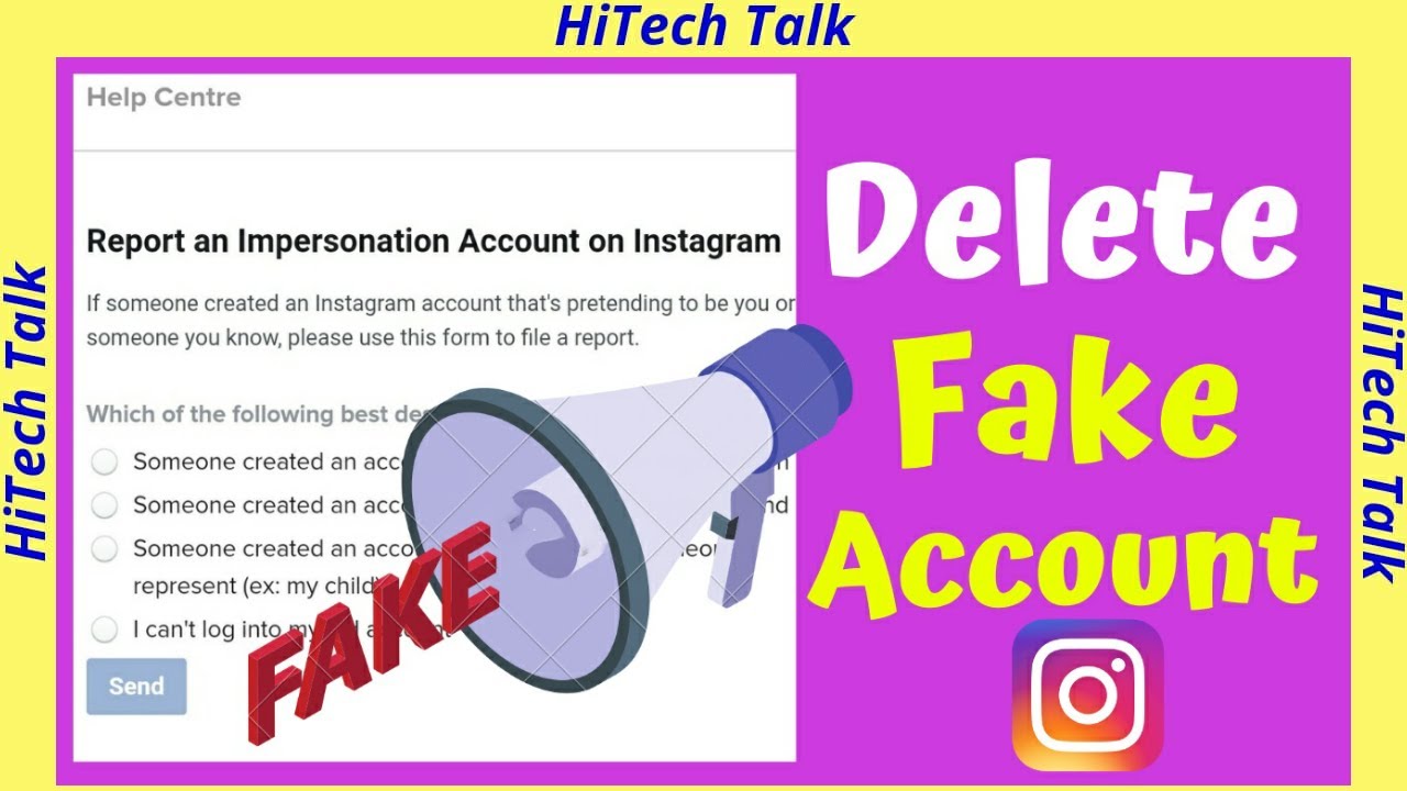 How to delete someone fake Instagram account 100% working [ English ...