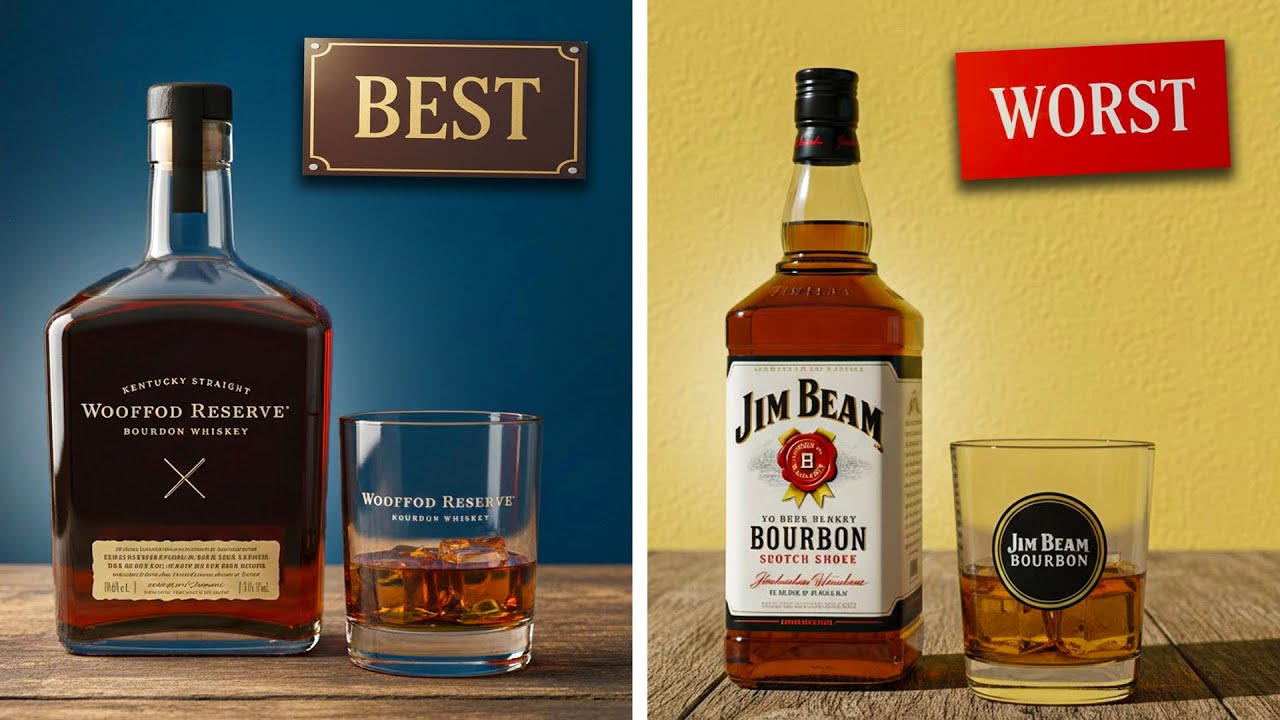 Ranking 15 Bourbon Brands From Worst to Best - YouTube