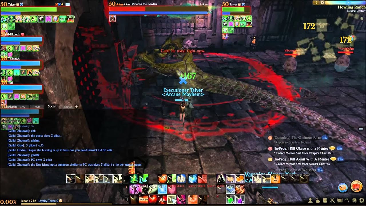 ArcheAge - GHA 1st Boss - Viboros the Golden - Greater Howling Abyss ...