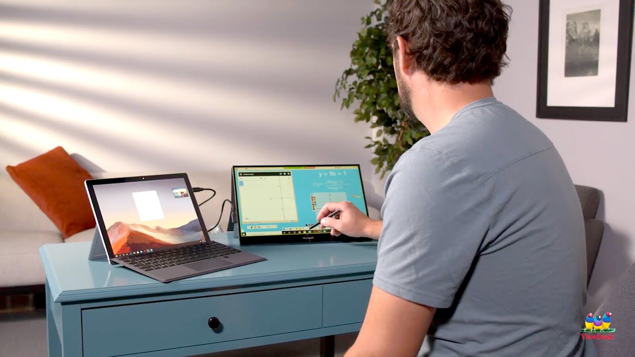 Teaching from Home with the ViewSonic TD1655/ID1655 Touch Display - YouTube