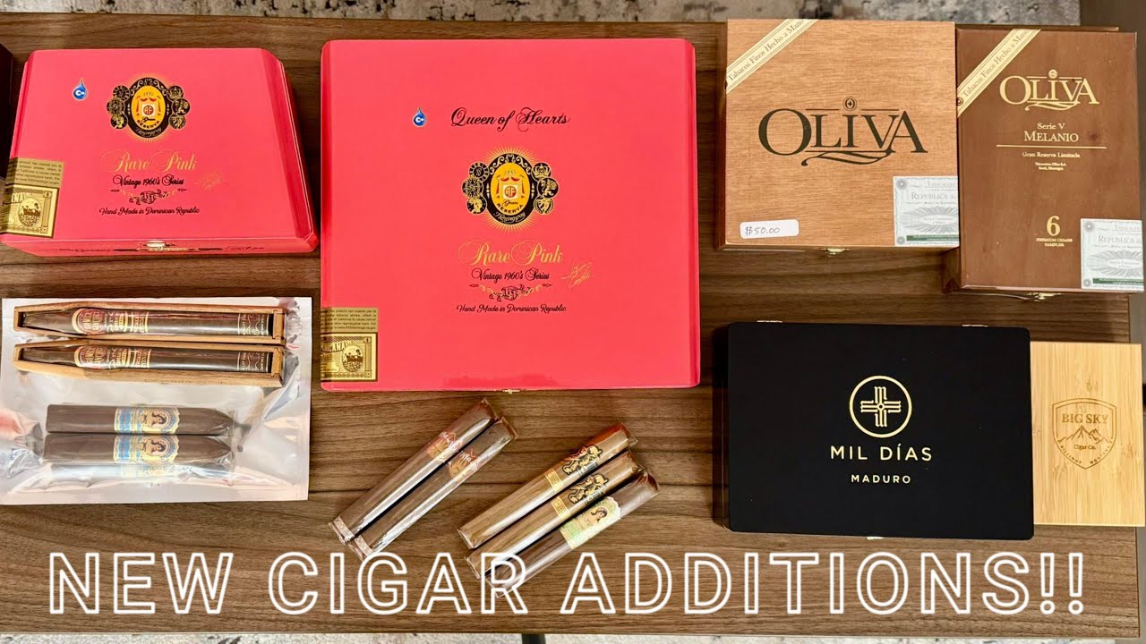 New Additions To My Cigar Humidor, Including the Rare Pink!!! - YouTube