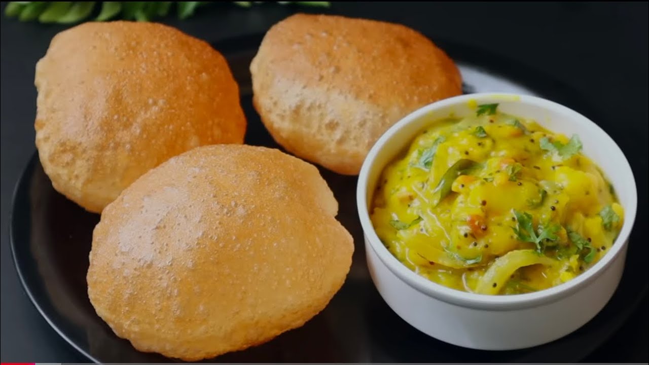 Soft & Fluffy Oil Free Puri Recipe ||Poori Curry ||Poori Kura Tayari ...