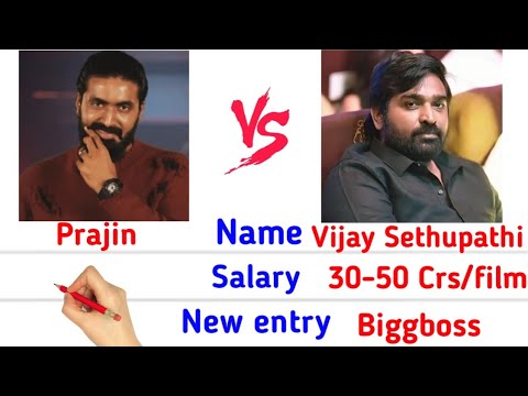 Vijay Sethupathi 🆚 Prajin Padmanabhan #englishcomparision #biography # ...