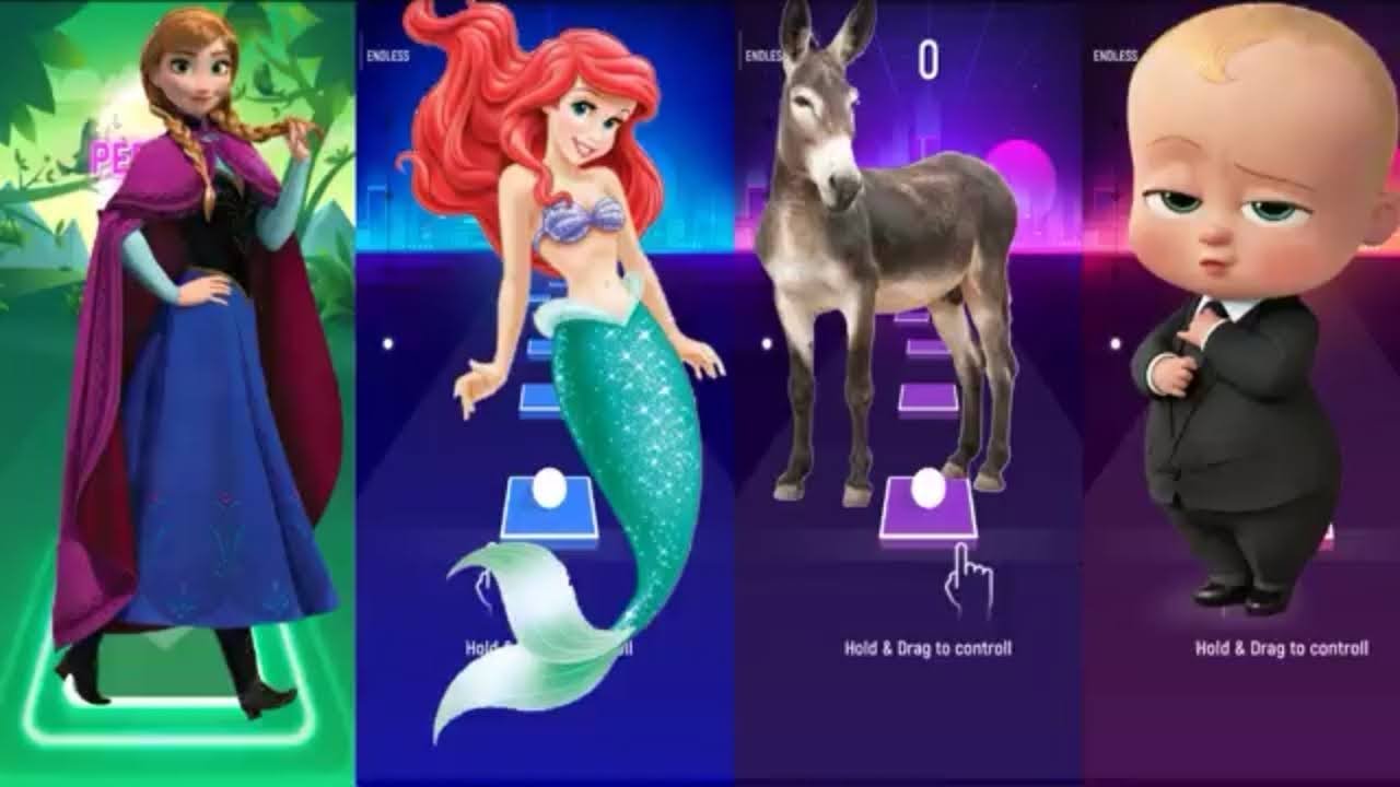 little mermaid ariel vs baby boss returns vs anna frozen vs donkey and ...