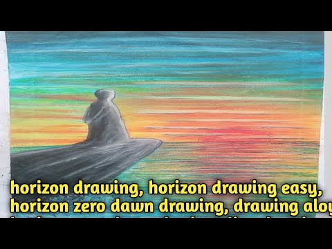 horizon drawing, horizon drawing easy, horizon zero dawn drawing ...