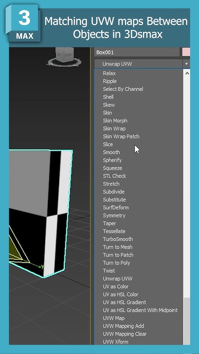 Matching UVW maps Between Objects in 3Dsmax #3d #3dsmax - YouTube