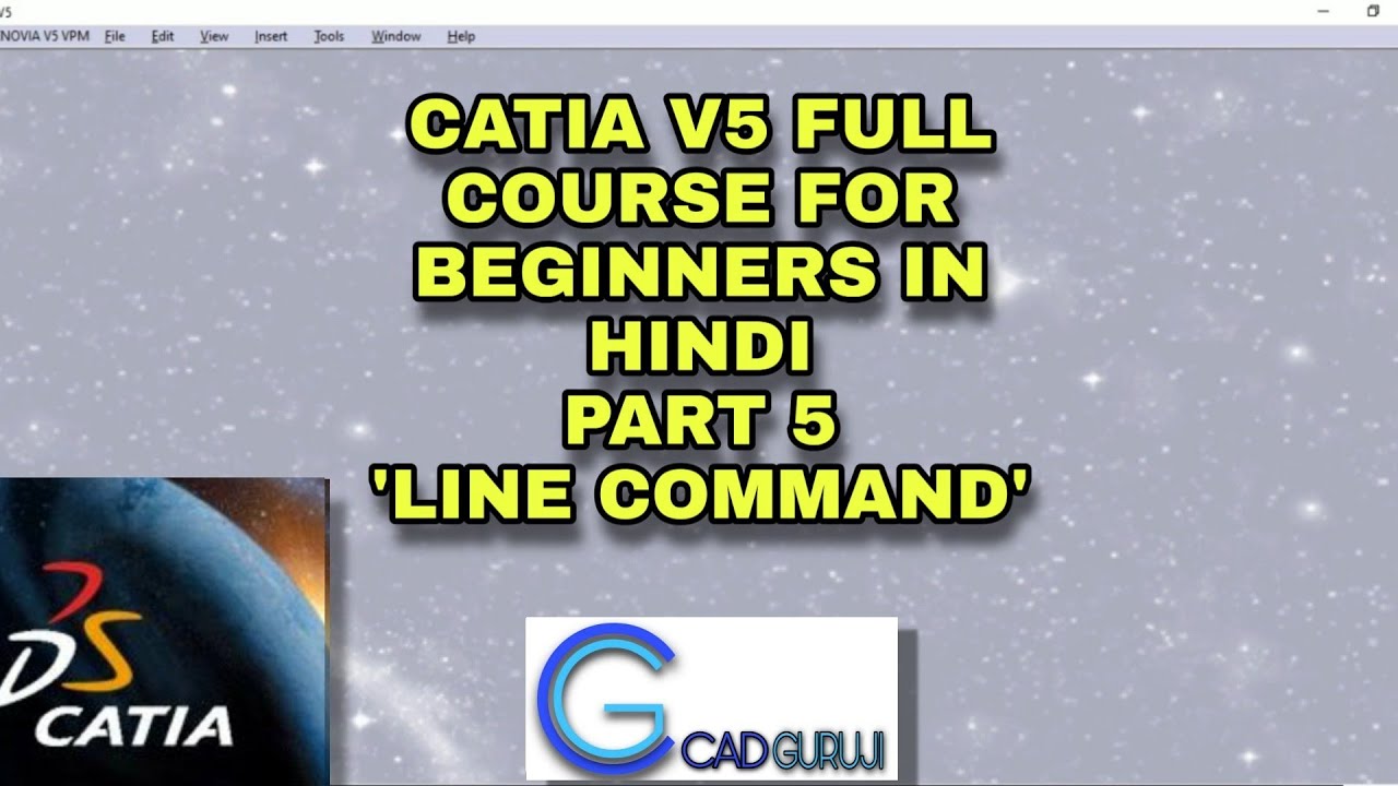 Line Command | CATIA V5 Course from scratch for beginners Part 5 | # ...