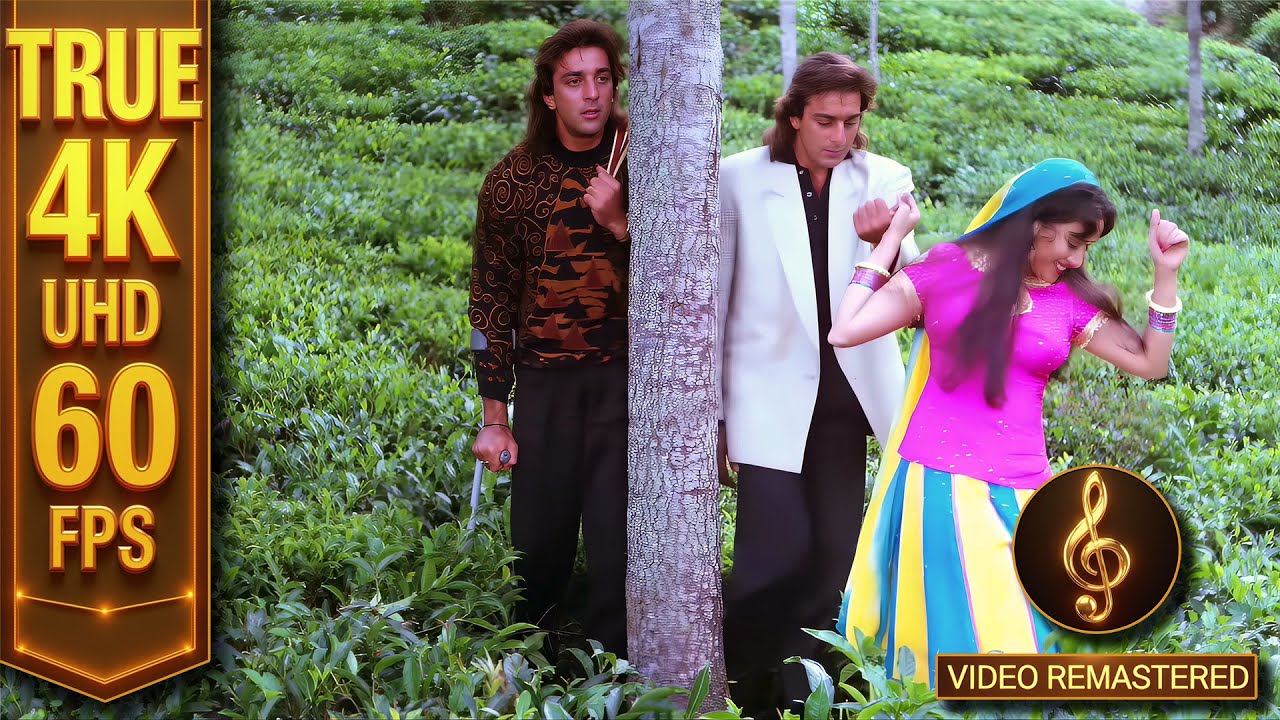 Mera Dil Bhi Kitna Pagal Hai - 4K 60FPS | Sanjay Dutt, Madhuri Dixit ...