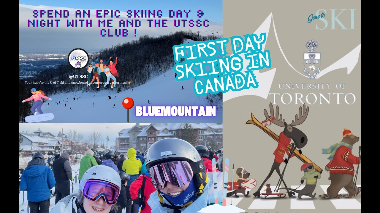 First time skiing in Canada - a full day with the UTSSC (ski club) in ...